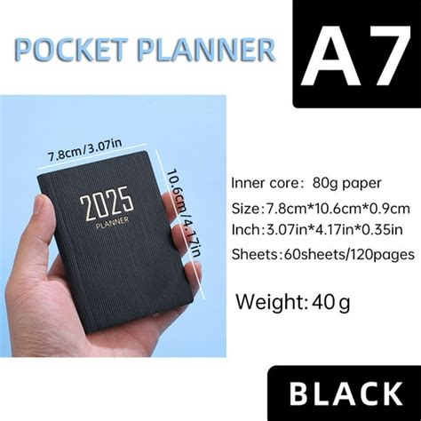 Chicyu Clearance A7 Mini Pocket Notebook Organizer Daily Planner Travel Journal With Pen Holders