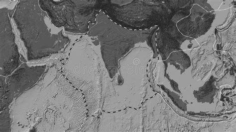 Indian Plate Extracted Patterson Cylindrical Satellite Stock