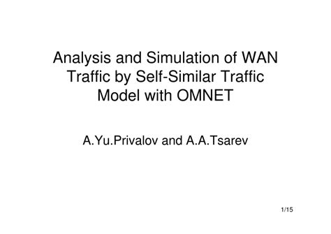 Pdf Analysis And Simulation Of Wan Traffic By Self Similar Traffic