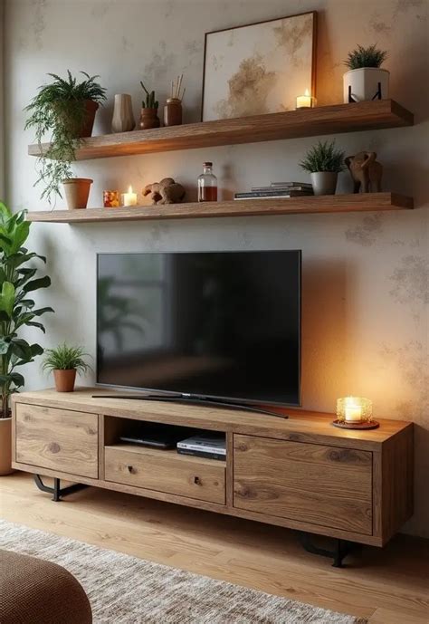 29 Tv Wall Ideas Living Room Floating Shelves That Look Sleek And