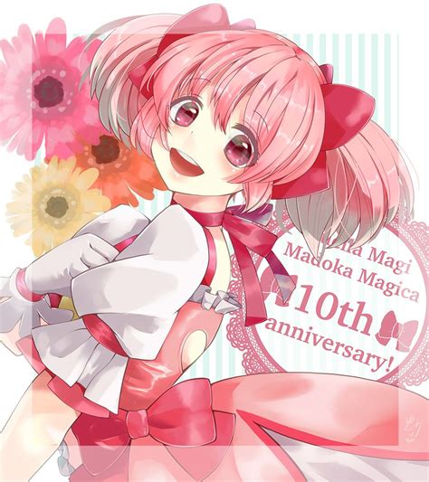 성우 유우키 아오이가 그린 마법소녀 마도카 마기카 10주년 축하 일러스트