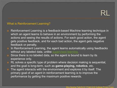 Introduction To Reinforcement Learningpptx