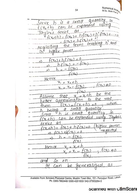 Solution Lec 3 Numerical Methods Newton Raphson Method Studypool