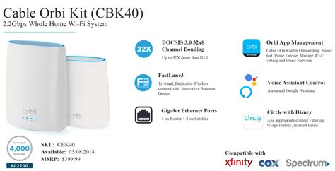 Netgear Launches The Cable Orbi A Mesh Wi Fi System With An Integrated Cable Modem