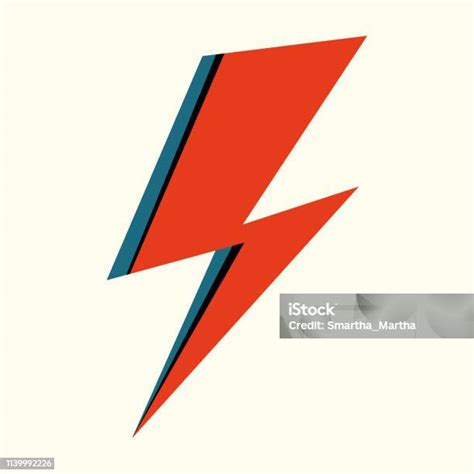 적색 점멸 손으로 그린 된 벡터 일러스트 레이 션에 대 한 고립 된 번개 로고 포스터 엽서 의류 인쇄 전단지 레트로 기호 빛 배경에 고립 된 빨간 벼 락 번개에 대한 스톡