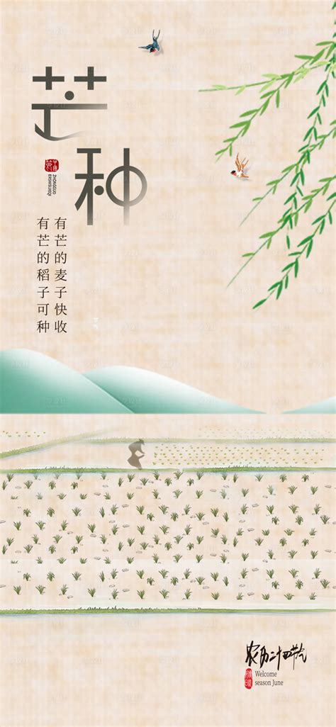 芒种海报psd广告设计素材海报模板免费下载 享设计