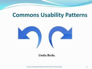Service Oriented Architecture For Undo Functionality Ppt