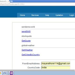 Interface For The Specification Of Input Parameters Of Service Methods