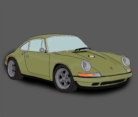 70s Porsche 911 Poster Painting By Clark Cameron Pixels