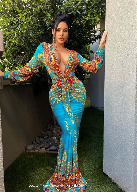 Kleider Langarm Meerjungfrau Bodycon Midi Maxi Kleid Damenmode Günstig Online Kaufen