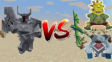 Ferrous Wroughtnaut Vs Mowzies Mobs Monsters In Minecraft Youtube