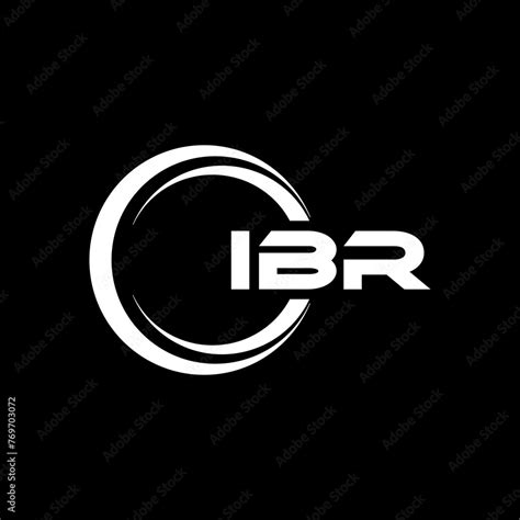 Ibr Letter Logo Design With Black Background In Illustrator Cube Logo Vector Logo Modern