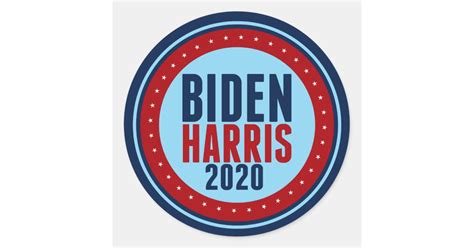 Biden Harris 2020 Election Classic Round Sticker Zazzle