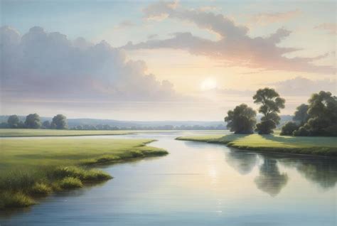 Premium Ai Image River Landscape Realistic Photos