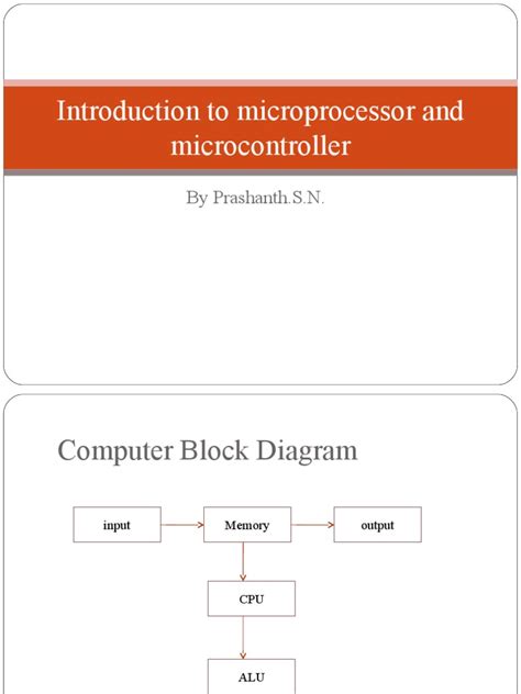 Microprocessors Vs Microcontrollers Pdf Central Processing Unit Computer Hardware