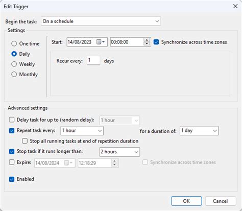 Edit Task Scheduler Simego Docs
