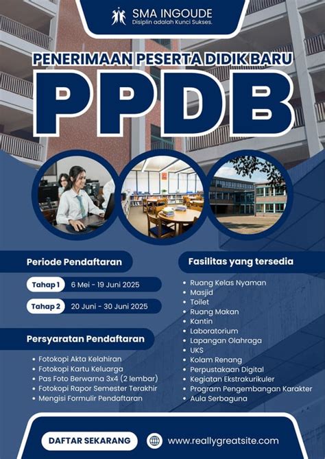 Gratis Contoh Poster Ppdb Terbaru Canva