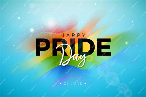 Premium Vector Happy Pride Day Lgbtq Illustration With Typography