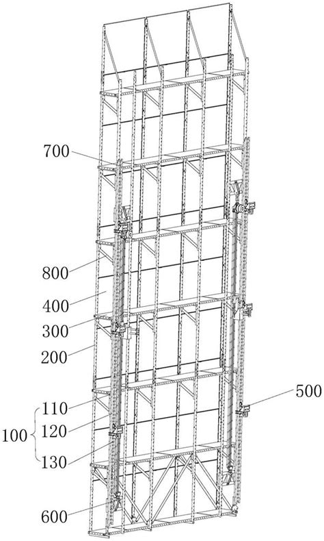 Vertical Main Frame Of Attached Lifting Scaffold And Inner And Outer