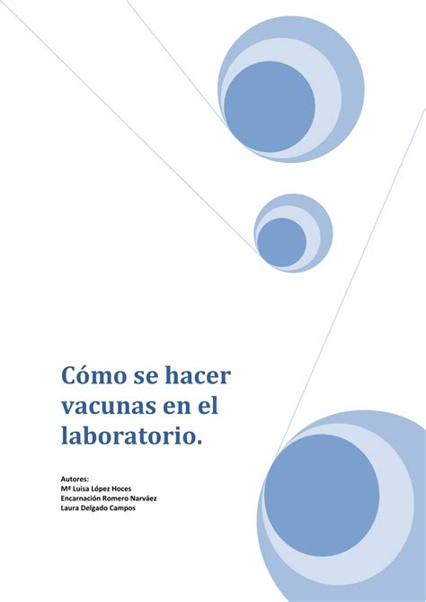 Cómo se hacer vacunas en el laboratorio