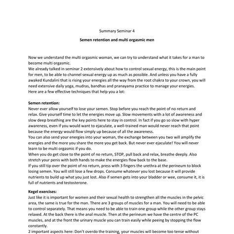 Tantra Secrets Semen Retention And Multi Orgasmic Man Pdf DocDroid