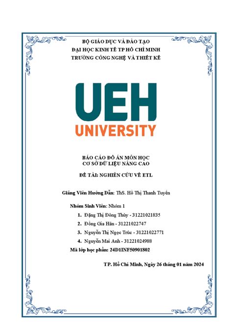 Report Tiểu luận BỘ GIÁO DỤC VÀ ĐÀO TẠO ĐẠI HỌC KINH TẾ TP HỒ CHÍ MINH TRƯỜNG CÔNG NGHỆ VÀ