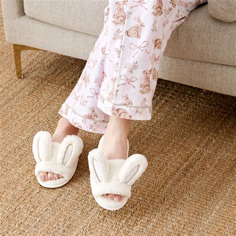 Fur Bunny Ear Slides Ml Bed Bath N Table