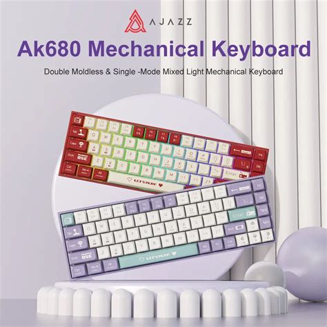 AJAZZ AK Teclado Mec Nico Fio Sem Fio Bluetooth Gamer Hot Swap Junta Personalizada Para
