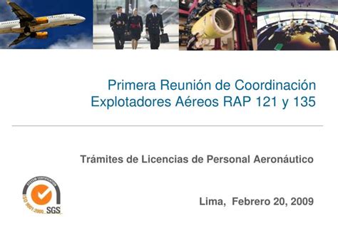 PPT Primera Reunión de Coordinación Explotadores Aéreos RAP y PowerPoint Presentation