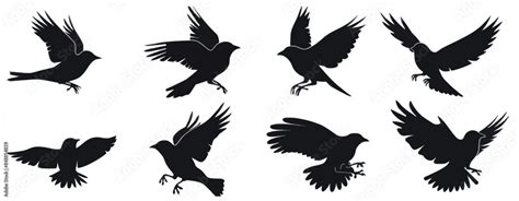 Cartoon Crow Animation Flying Raven Sprite Sheet Black Birds Gothic
