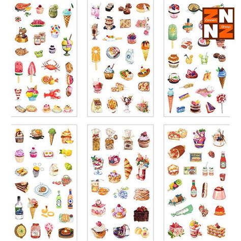 สติกเกอร์ไดคัทเนื้อกระดาษ เซ็ทละ 17 บาท ได้ 6 แผ่น ลายไม่ซ้ำ Shopee