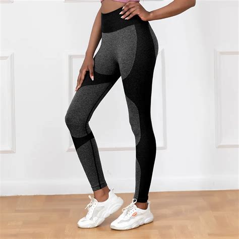Customized European And American Seamless Nude Yoga Pants High Waisted