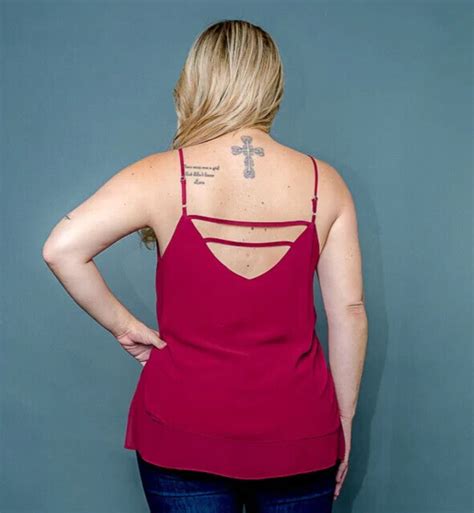 Burgundy Red Tank Top Size 1xl Womens Plus Spaghetti Shoulder Straps