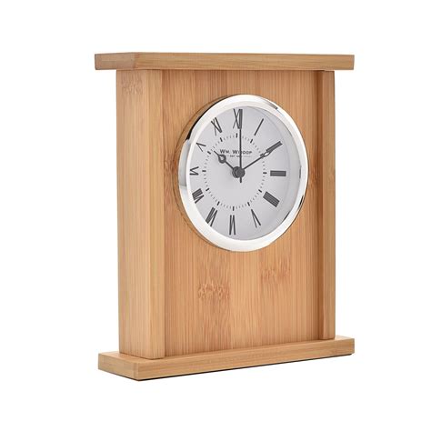 Wm Widdop Wooden Rectangular Mantel Clock W2913 Arthur Cameron