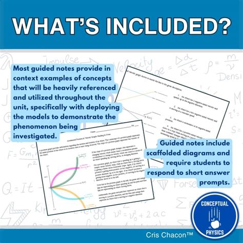 04 Accelerated Position And Velocity Graph Guided Notes I Conceptual Physics