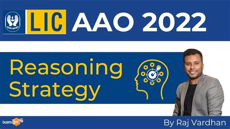 Lic Aao 2022 Reasoning Strategy By Raj Vardhan Youtube