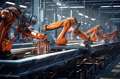Premium Photo Modern Robotic Conveyor Line