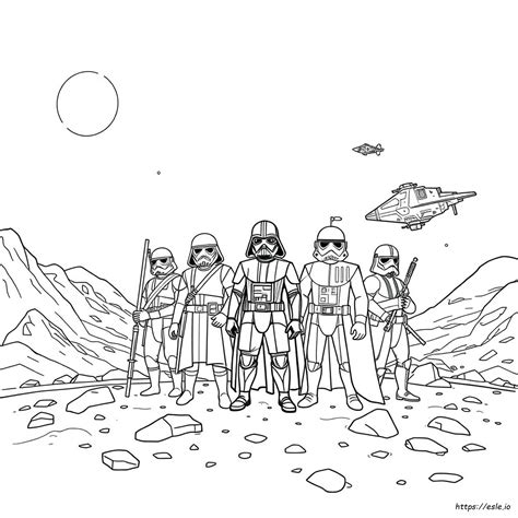 Star Wars Characters Coloring Page
