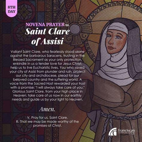 Pin By Hearts Of Jesus Mary And Joseph On Saint Clare Of Assisi Clare