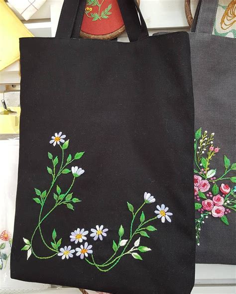 프랑스자수 야생화자수 꽃자수 손가방 부평패션자수 Bolso Bordado Bordado Mejicano Ideas