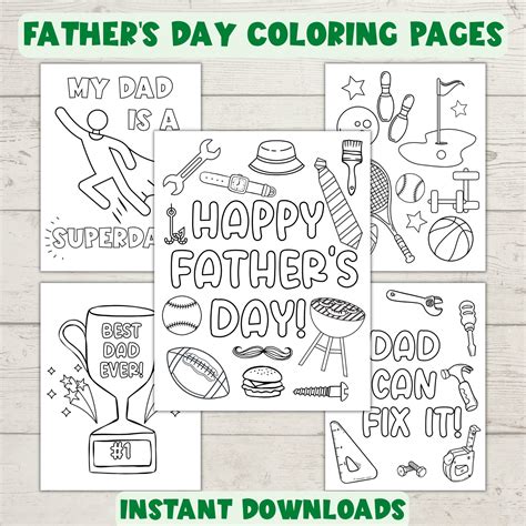 Fathers Day Coloring Pages Dad Themed Coloring Pages Printable