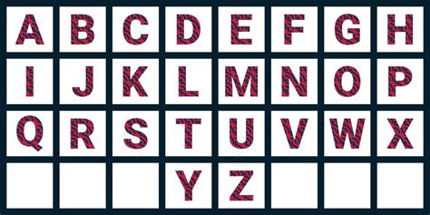 A To Z Letter Design English Alphabet Illustrated Dictionary Abc Set