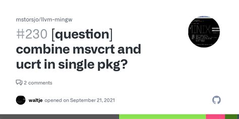 [question] combine msvcrt and ucrt in single pkg · issue 230