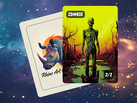 Mtg Custom Token Zombie Digital Product Magic The Gathering Etsy