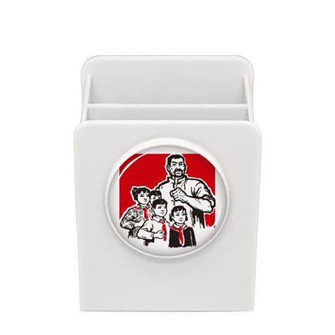 China Red Education Publicity Model Desk Pencil Holder Cup Pen