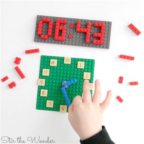 How To Build A Lego Clock Math Manipulative Stir The Wonder