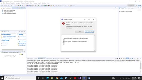 Checking Has Encountered A Problem When Closing A Project S32ds Pa