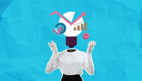 질감이 있는 파란색 배경에 재무 그래프와 차트를 특징으로 하는 전구 머리를 가진 사람의 창의적인 비즈니스 개념입니다 개념에 대한 스톡 사진 및 기타 이미지 Istock