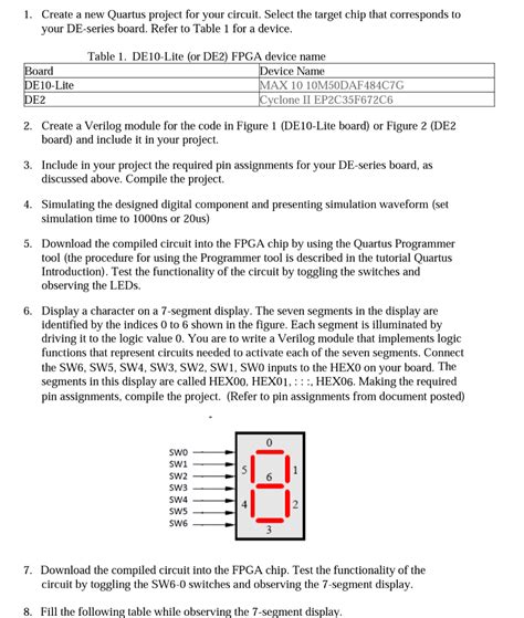 Solved I Need Help Asap Please Using Quartus Ii And De2