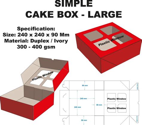 Very Cool And Simple Packaged Cake Box In Addition To Its Attractive